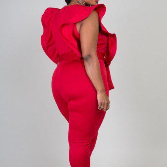 Pants & Jumpsuits | Red Plus Size Jumper | Poshmark